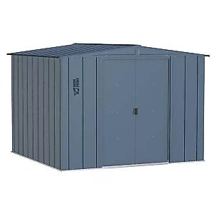 MDMprint 8x8 Classic Steel Storage Shed, Blue Grey, CLG88BG-A