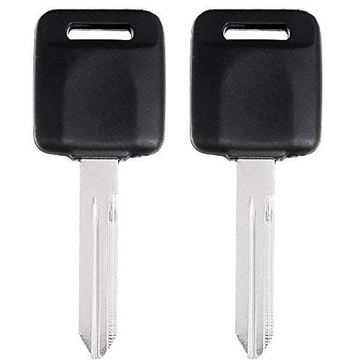 ECCPP Replacement fit for Uncut Transponder Ignition Car Key for Nissan Series NI04T (Pack of 2)