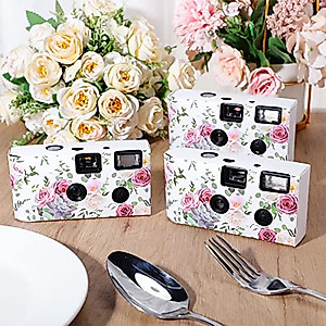 10 Pack Disposable Camera for Wedding Bulk, 34mm Single Use Camera Bulk with Flash and Hand Strap Disposable Cameras One Time Camera for Gathering Wedding Travel Party Supply (Black and White Film)