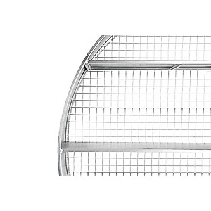 Creative Co-Op Round Metal Décor with 4 Shelves & Wire Back Wall Shelves, Silver