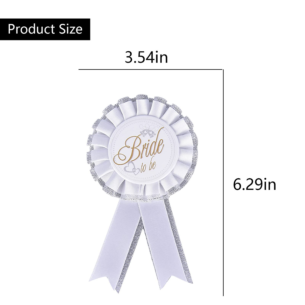 2 Pieces Tinplate Badge Bride to Be and Groom to Be Pins Wedding Buttons for Valentine's Day Prom Party Props Bachelorette Party Engagement Celebration Wedding Decorations