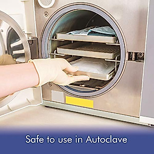 Dental Autoclavable Plastic Instrument Set Up Flat Tray, White, 13.25 Inches x 9.75 Inches, Size B