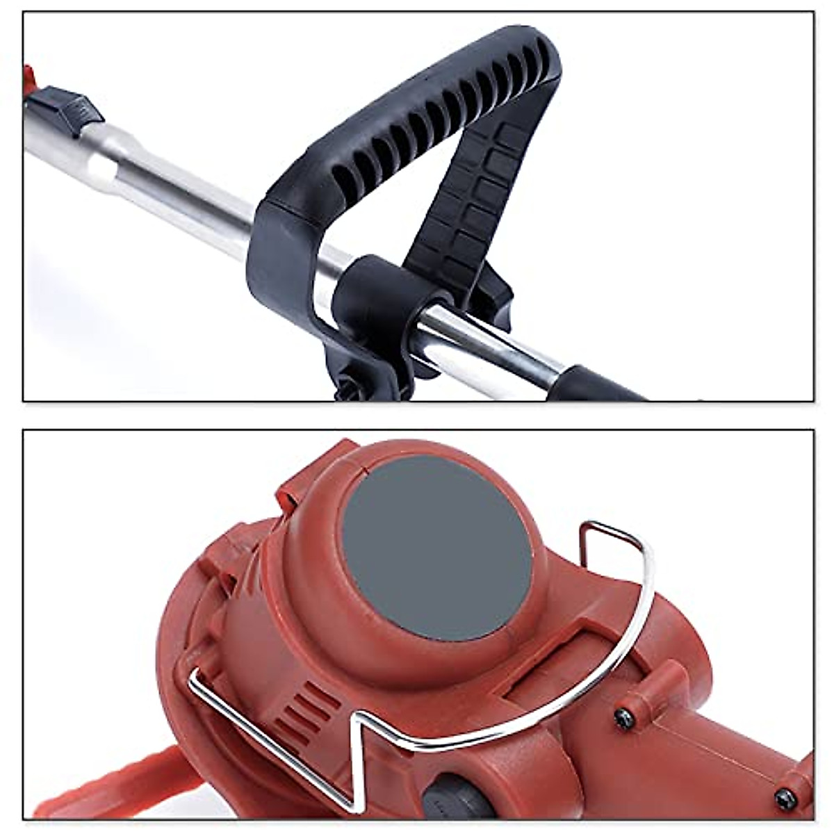 Walk-Behind Lawn Mowers Lawn Tool, Cordless Lawn Mower for Lawn, Yard, Garden, Shrub Trimming and Pruning (Red w/Batteries)