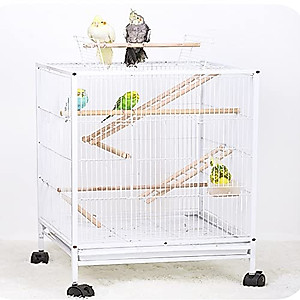 Wooden Bird Ladder, 5 Step Parrot Ladder Climbing Toy, Flexible Birds Cage Accessories Decoration for Cockatiel Parakeet