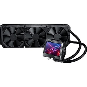 ASUS ROG Ryujin II 360 RGB all-in-one liquid CPU cooler 360mm Radiator (3.5"color LCD, embedded pump fan and 3xNoctua iPPC 2000PWM 120mm radiator fans,compatible with Intel LGA1700, 1200 & AM4 socket)