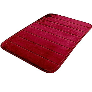 Scceatti Kitchen Mat Anti Fatigue Door Mat Red Floor MatAbsorbent Memory Foam Mat Bath Bathroom Floor Shower Rug Soft Absorbent Bathroom Rugs Non Slip Bath Rug Runner for Bathroom Floors 24x16In