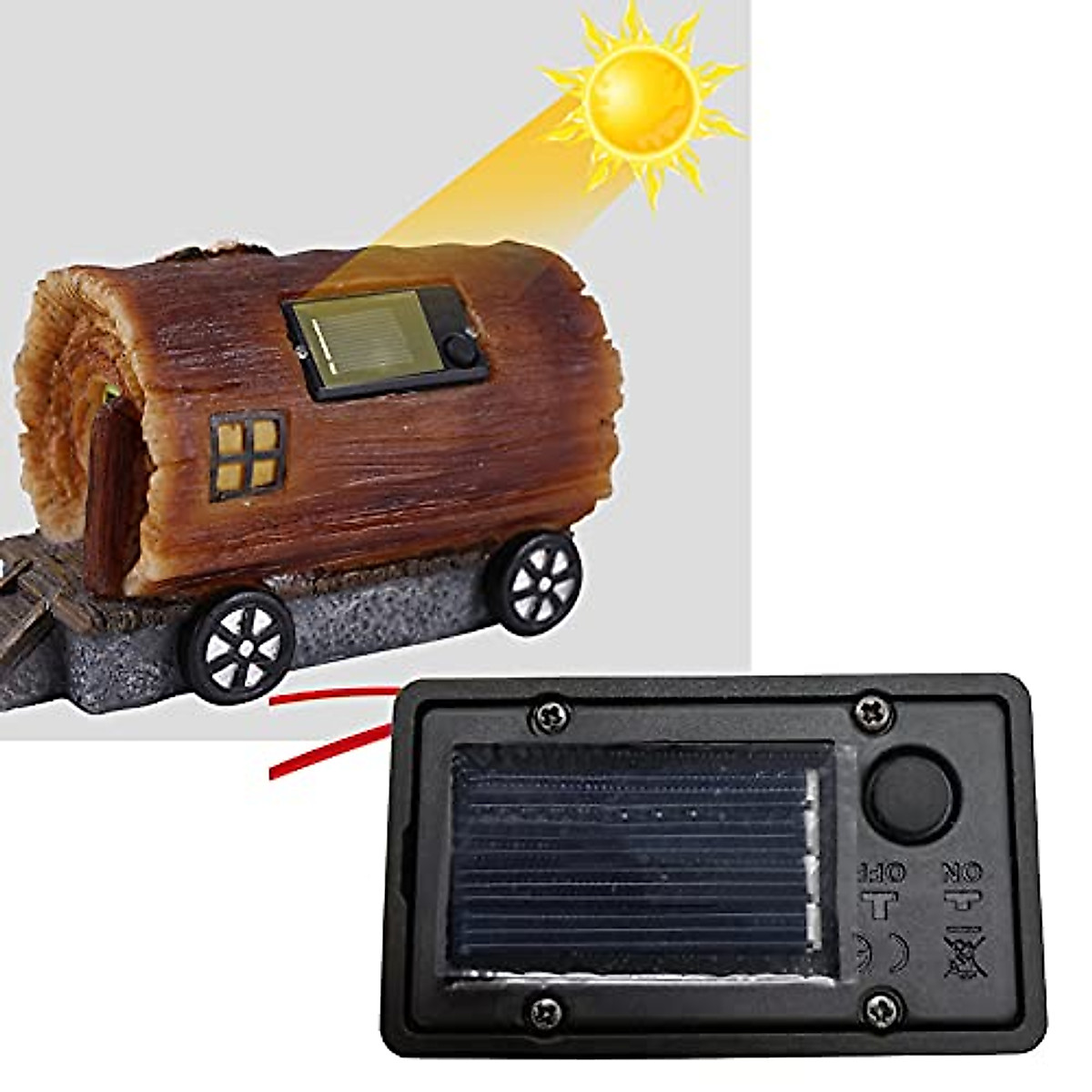 EKDJKK Solar Lantern Top Battery Box, 2Pcs/Pack, Solar Panel Lantern Lid Light Bulb Accessories, Replacement Parts