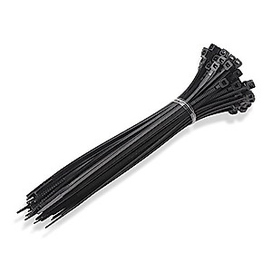 Cable Matters 200-Pack Indoor and Outdoor 6, 8,12-Inch Self-Locking Nylon Zip Ties Assorted Sizes (Tie Wraps, Cable Ties, Zipties) in Black and White
