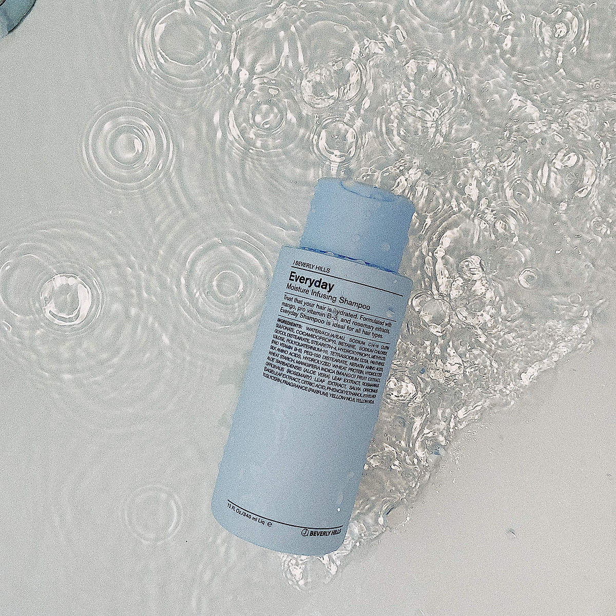 J Beverly Hills Blue Everyday Moisturizing Shampoo with Eucalyptus Oil for Hair Growth, (12 Oz)