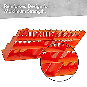 VonHaus 50 Piece Wall Mounted Plastic Pegboard and Shelf Tool Organizer - DIY Garage Storage Wall Mount System with Rack and 50 Assorted Hook Accessories - Tool, Parts and Craft Organizer