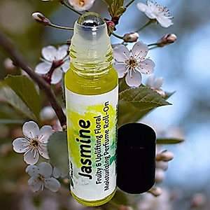 Urban ReLeaf Jasmine Perfume Oil Roll-On. Classic Floral Scent, Memorable, Fruity & Woody. Long Lasting Fragrance Oil, Moisturizing Jojoba & Alcohol-Free. Bottled in USA. Fits in purse or pocket!