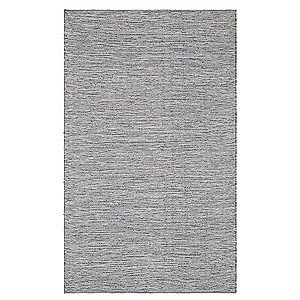 Home Conservatory Solid Handwoven Indoor/Outdoor Rug, 8 X 10 Feet, Blue Solid Pattern