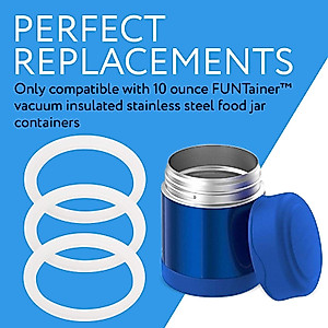 3-Pack of Thermos (TM) Food Jar 10 Ounce FUNtainer (TM) -Compatible Gaskets / O-Rings / Seals by Impresa Products - BPA-/Phthalate-/Latex-Free - Replacement for 10 Ounce Container