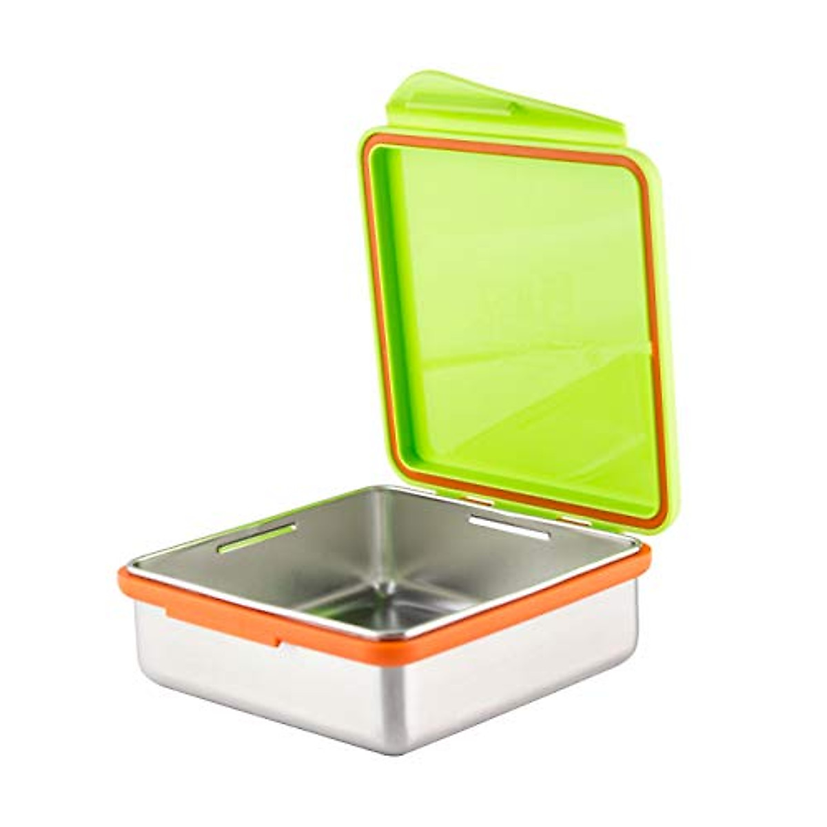 Kid Basix Safe Snacker, Reusable Stainless Steel Lunchbox Container for Kids & Adults, Reusable Food Container, BPA Free, Dishwasher Safe, 23oz Lime