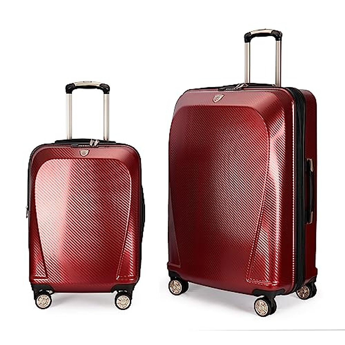 GinzaTravel Luggage Expandable 3 Piece Sets Rare Color PC+ABS Suitcase Set with Smooth wheels and TSA lock