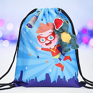 Golray Super Big Brother Gifts Set with Superhero Cape Eyemask Dinosaur Slap Bracelets Necklace, Drawstring Backpack, Plush Keychain, Insulated Plastic Tumbler Cup Big Brother Gift Little Toddler Boy