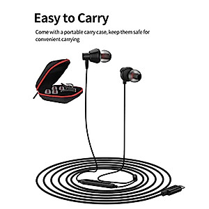 USB Type C Headphones in-Ear Earphones USB C Wired Earbuds with Mic Volume Control Crisp Sound Bass for Samsung Galaxy S23 S22 S21 S20 Ultra Note 10+ A53 Z Flip4 Fold4,iPad Pro Air,Pixel 7 6 Pro 6a 5