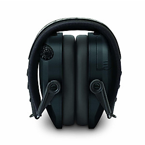 Walker's Razor Slim Electronic Muff with Case and Shooting Glasses (Black) Bundle (3 Items