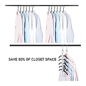 Koobay Multifunctional Adult Clothes Rack,5 in 1 Duty Space Saving Clothes Metal Hanger,Heavy Duty Metal Blouse Hanger Closet Storage Organizer for Coat Suit Jacket Sweater Skirt Shirt Pants (4)