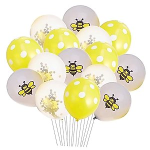 Totority 30pcs 12 day balloons honey bee balloons Baby Shower Balloons bee themed balloons yellow balloons yellow pastel balloon yellow bee balloon decorative items child animal