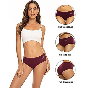 Benirap Womens Underwear Soft Cotton Hipster Panties Breathable Briefs 5 or 6 Pack