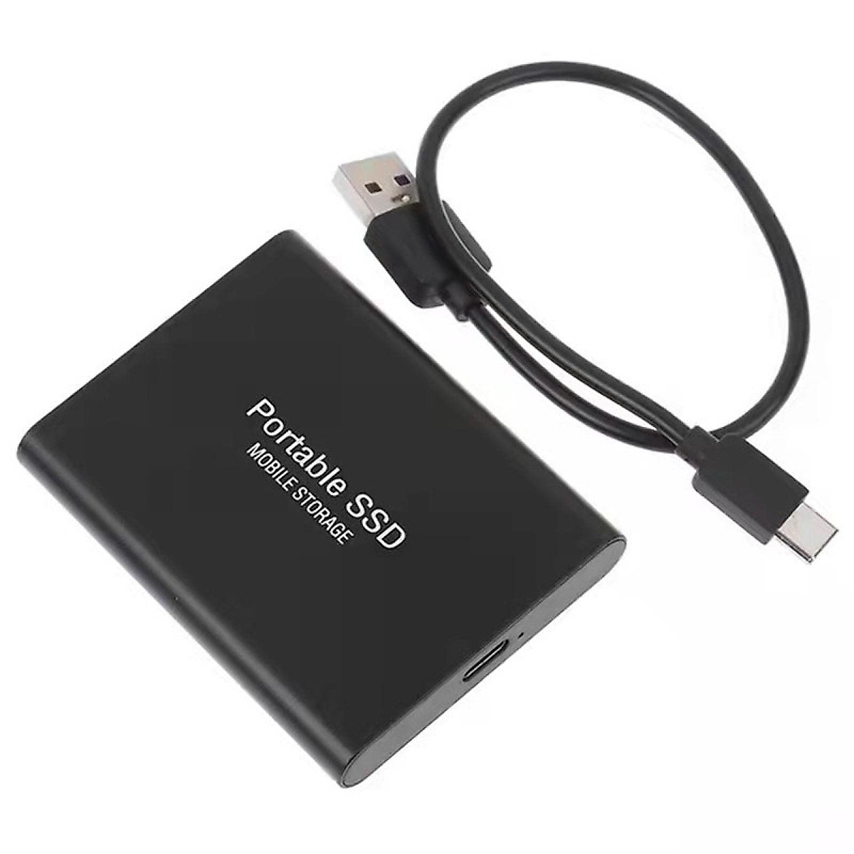 RIIOO Mobile Solid State Drive 4T Portable Solid State Drive Upgrade and Expansion Mini Version is Easy to Carry 3 Inches × 2.28 Inches (Black)