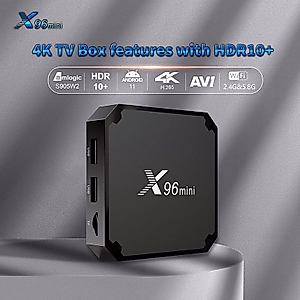BOXPUT X96 Mini Android 11 TV Box Amlogic S905W2 Quad-Core Smart TV Box 2024 2GB RAM 16GB ROM 2.4G/5G Dual WiFi 4K TV Box HD Media Player Set Top Box