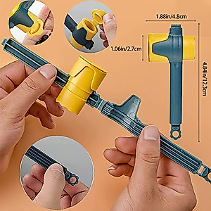 Food Storage Clips,Chip Clips,Bag Clips,Food Clips,Sealing Clips,Package Clips with Pour Spout,For Sealing Packaged Items Such As Coffee,Sugar,Flour,Cereal,Washing Powder,Condiment(2pcs,Blue,White)