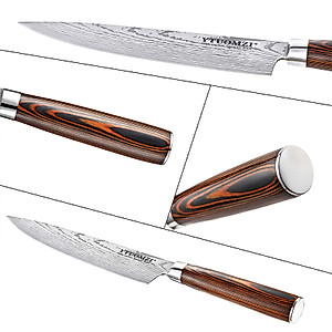 Ytuomzi Razor-Sharp Chef Knife, 8-inch High Carbon Stainless Steel Chef's Knife for Home Kitchen & Restaurant, 8" Chef Kitchen Knife with Sheath & Gift Box, Ergonomic Handle