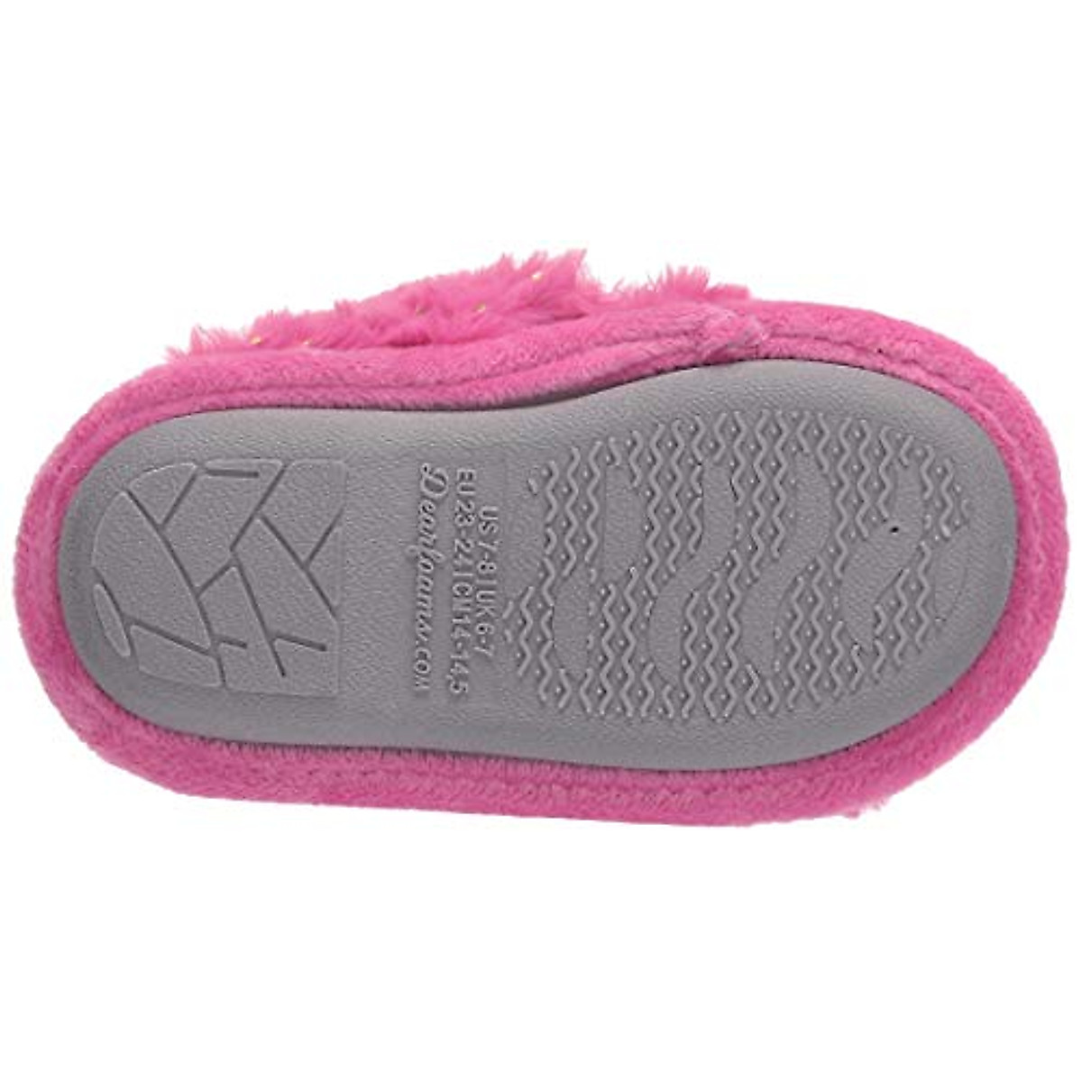 Dearfoams unisex child Slide Slipper, Pink Polish, 1 Big Kid US