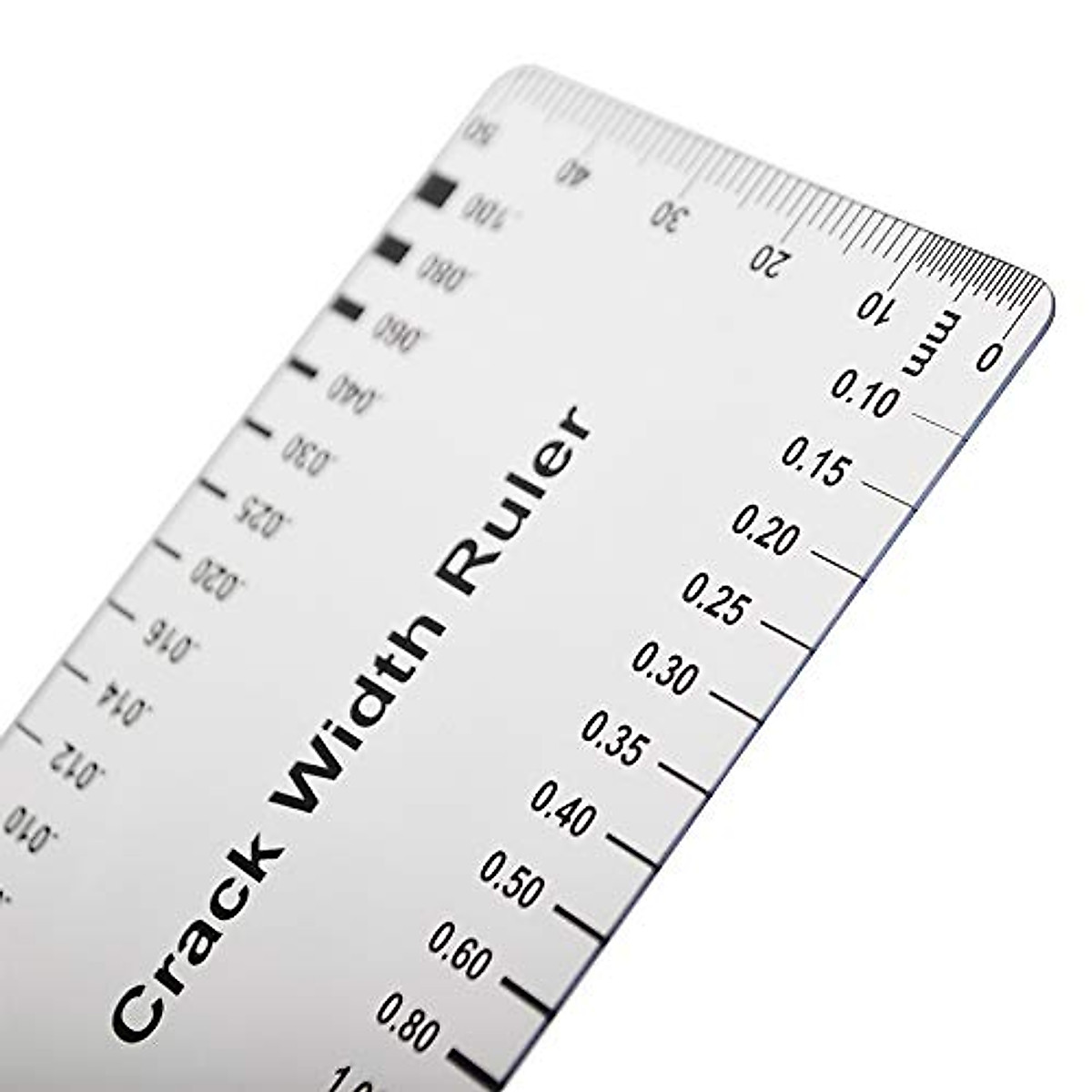 (10PCS) Muka Plastic Concrete Crack Width Ruler-Gloss Clear A