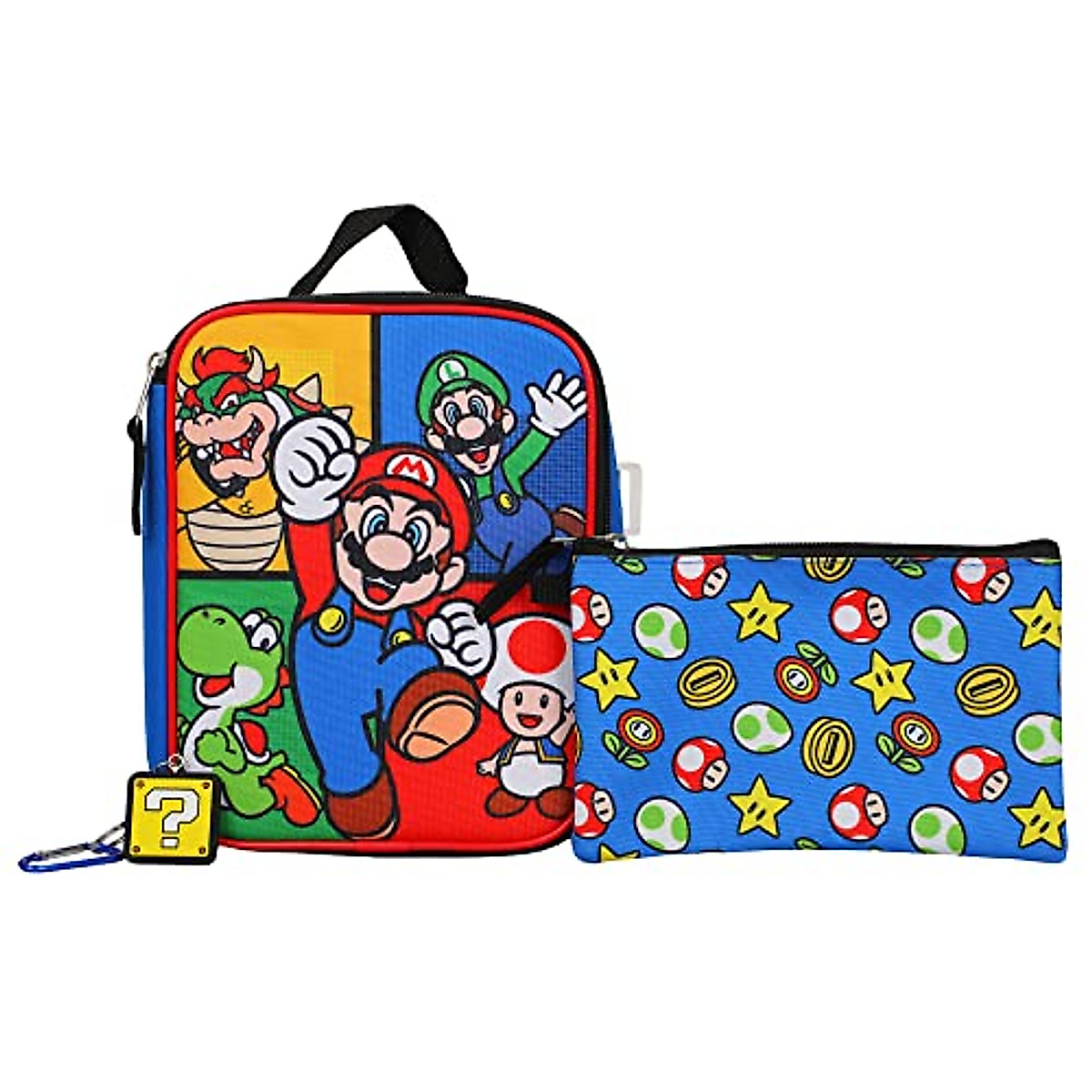 Bioworld Super Mario Bros Characters & Power-Ups 16" Youth 5-Piece Backpack Set
