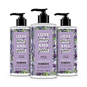Love Beauty And Planet Body Lotion Argan Oil and Lavender, 13.5 Ounce (Pack of 3)