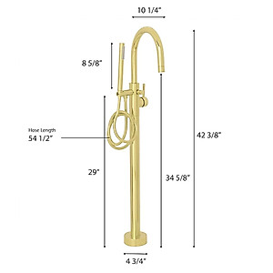 ZLINE Autograph Edition Emerald Bay Bath Tub Filler in Polished Gold (EMBY-BTF-PG)
