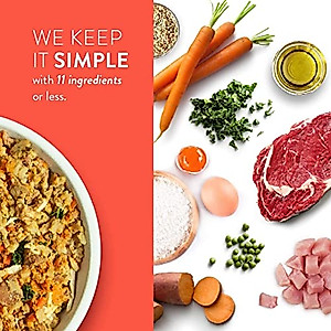 CRAFTED BY HUMANS LOVED BY DOGS Portland Pet Food Company Human-Grade Dog Food Pouch — Mixer, Topper, and Rotational Meal (Rosie's Beef, 5 Pack)