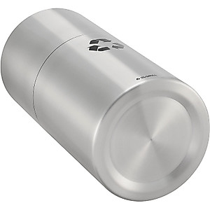 Global Industrial Aluminum Round Open Top Recycling Can, 20 Gallon, Satin Clear