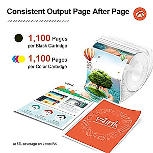 v4ink T812XL Remanufactured Ink Cartridge Replacement for Epson 812XL T812 XL Compatible with Workforce Pro WF-7820 WF-7840 EC-C70 Series Inkjet Printer 4 Packs (Black,Cyan,Magenta,Yellow)