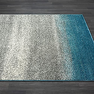 LUXE WEAVERS Abstract Blue Ombre 5x7 Coastal Area Rug