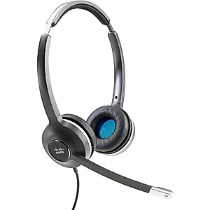CISCO Headset 532, Wired Dual On-Ear Quick Disconnect Headset with USB-A Adapter, Charcoal, 2-Year Limited Liability Warranty (CP-HS-W-532-USBA=)