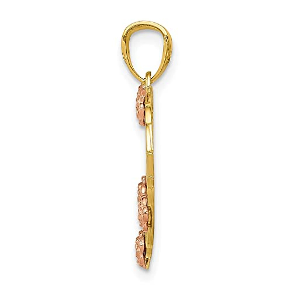 IceCarats 14K Two Tone Gold White Grandma Heart Love Necklace Nana Charm Grandmother Pendant Only