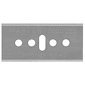 Martor 45 Safety Knife Replacement Blade, Standard, Steel (Pack of 100)