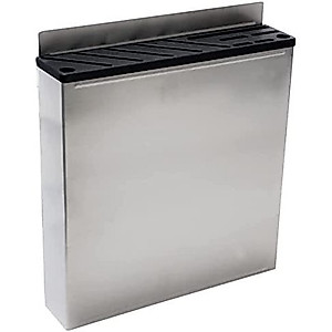 Restaurant/Commercial Kitchen Knife Rack - Holds 10 Knives & Honing Steels - Stainless Steel Wall Mounted Knife Storage