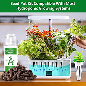 162 pcs Seed Pod Kit for Aerogarden, Grow Anything Kit for Hydroponics, Hydroponics Supplies with 40 Grow Sponges, 40 Grow Baskets, 40 Pod Labels, 40 Grow Domes, 1 A&B