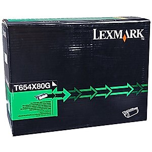 Lexmark T654X80G T654 T656 TS654 TS656 Toner Cartridge (Black) in Retail Packaging