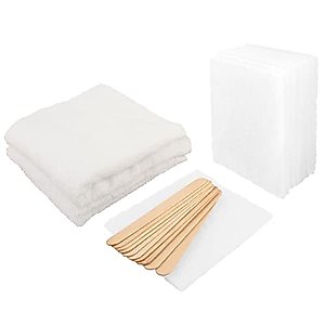 22 Piece Wood Finish Applicator Bundle • Includes 10 White Non-Woven Pads 2 Terry Cloth Buffing Towels and 10 Stirring Sticks for Applying Finishes • Wax • Wood Butter and More to Woodworking Projects