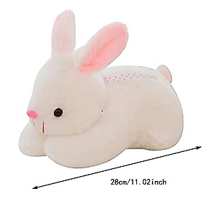 Bunny Toys Educational Interactive Toys Bunnies Stuffed Animal Easter Plush Bunny Toy Easter Plush Toys (White, One Size)
