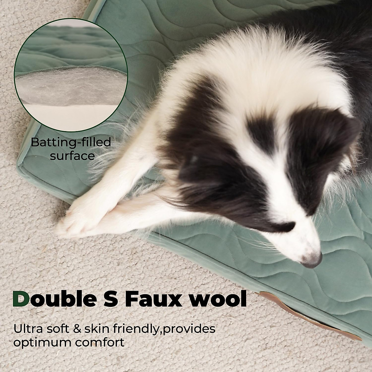 BALANCE Dog Crate Bed，Water-Resistant Orthopedic Dog Beds with Nonskid Bottom, Washable Kennel Bed Dog Mattress