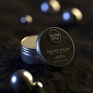 BLACK BULL MEN CARE: Beard Balm with Essential and Vegetable Oils, Bees Wax, Shea Butter and Menthol, Moisture and Nourish, Pack of 2, 50g, Beard Products