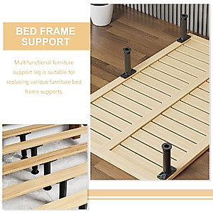 Luxshiny 2pcs Bed Support Frame Bed Support Legs Bed Frame Support Legs Wooden Bed Frame Bed Feet Bed Center Support Leg Bed Legs Bed Center Frame Feet Risers Sofa Replace