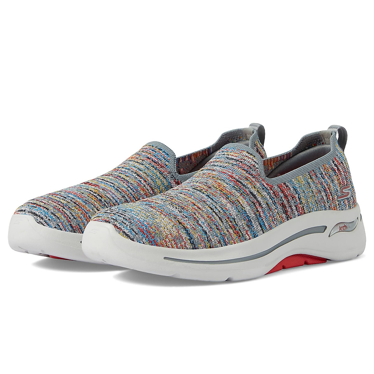 Skechers Go Walk Arch Fit Multicolored Knit Gray/Multi 7 B (M)